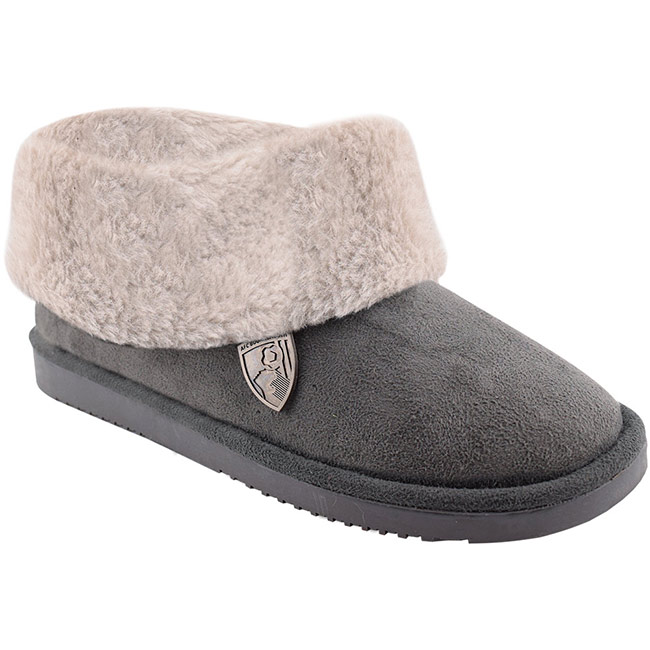 Womens Bootee Slippers - Grey